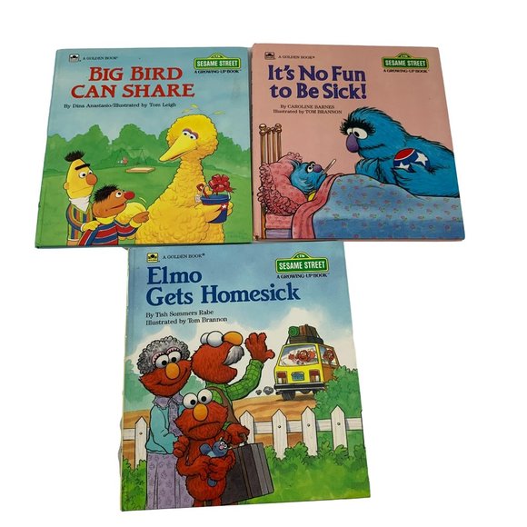 Golden Book | Other | Vintage 99s Sesame Street Golden Book Lot Of 3 ...